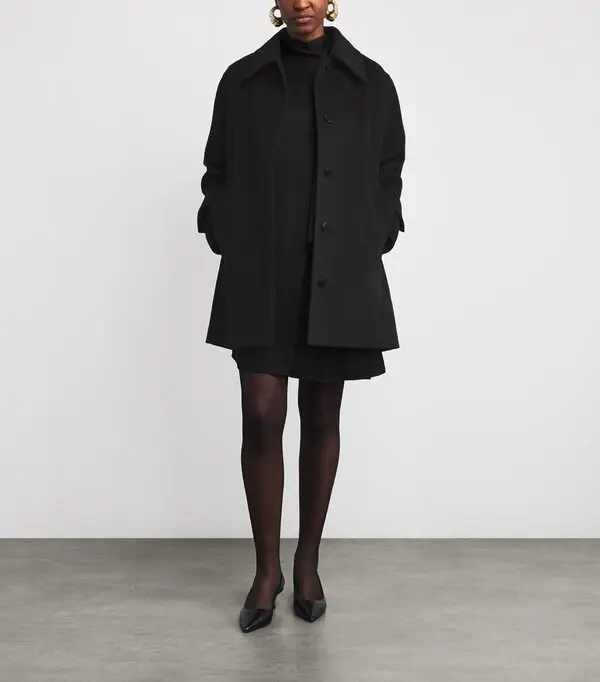 JOSEPH Wool-cashmere Loti Coat - Black