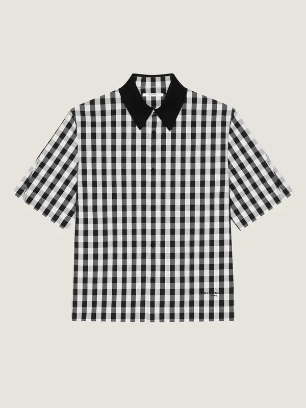 Givenchy Couture Seam Gingham Shirt In Cotton