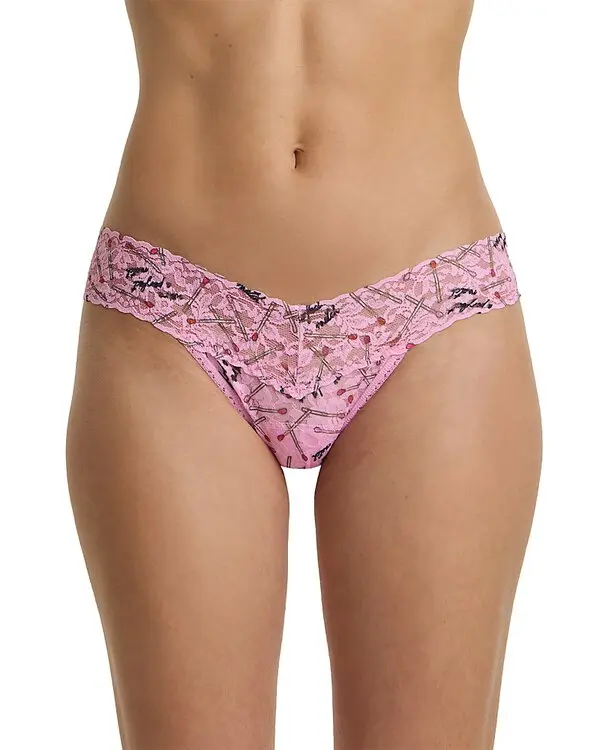 Hanky Panky Printed Signature Lace Low Rise Thong - Perfect Match