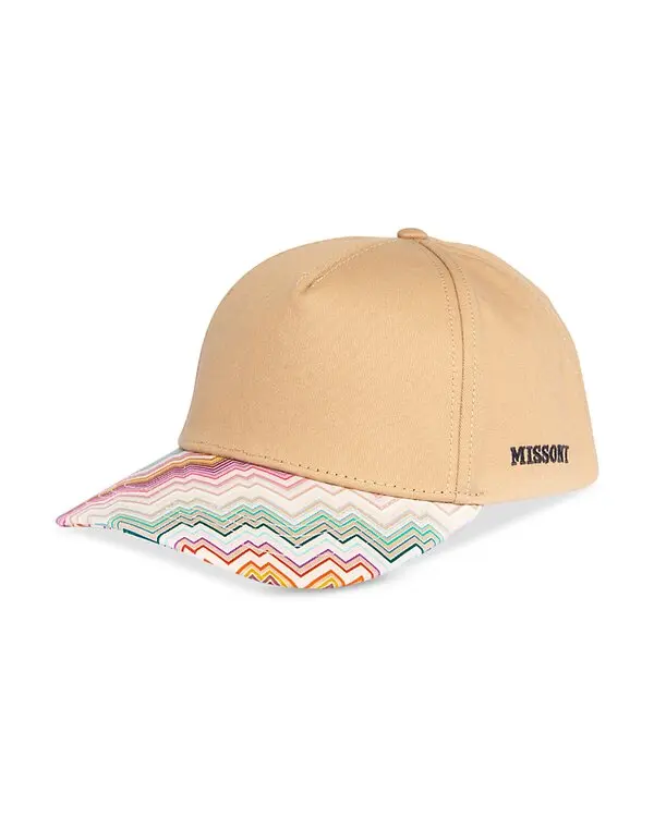 Missoni Cotton Baseball Cap - Beige