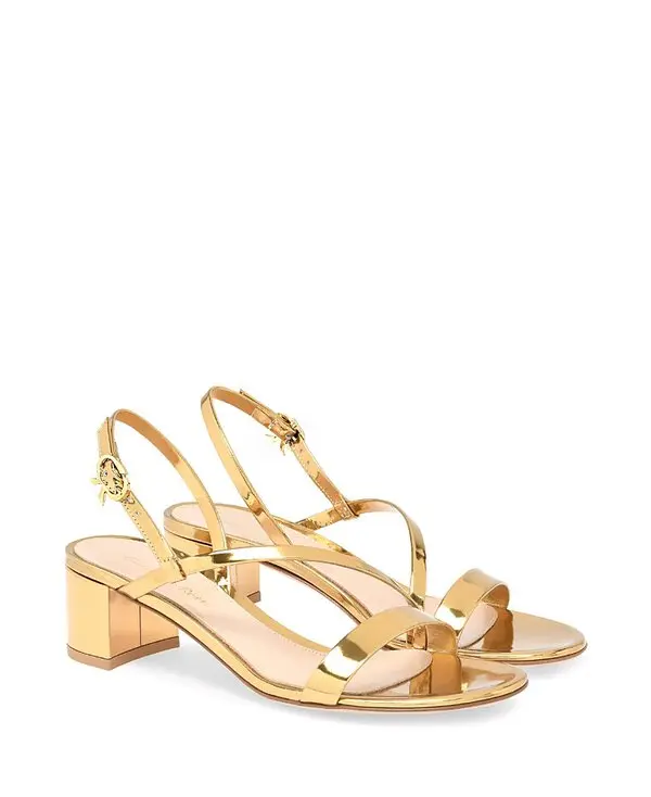 GIANVITO ROSSI Betsey Sandals - Gold Calf Leather