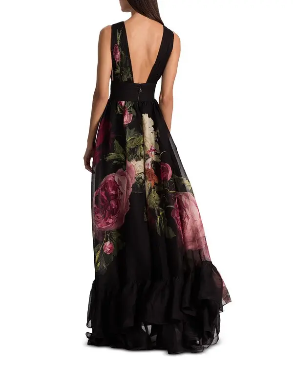 Alice + Olivia Roya Cape Gown