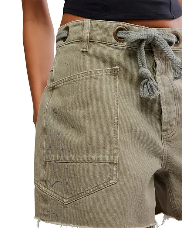 Free People Moxie Denim Shorts - Fern