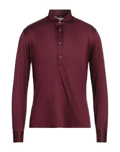 TOMBOLINI Polo Shirt Burgundy Size Cotton - Red