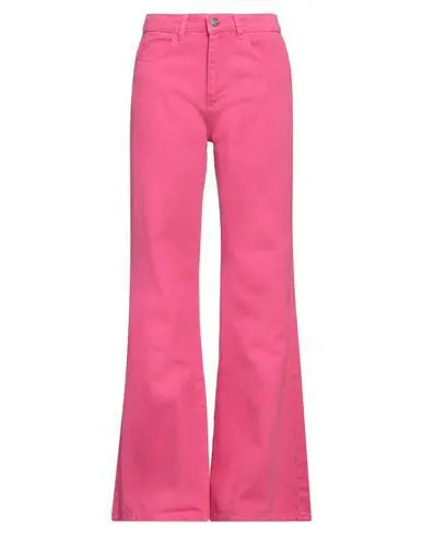 HINNOMINATE Flared Jeans With Logo Detail - Fuchsia