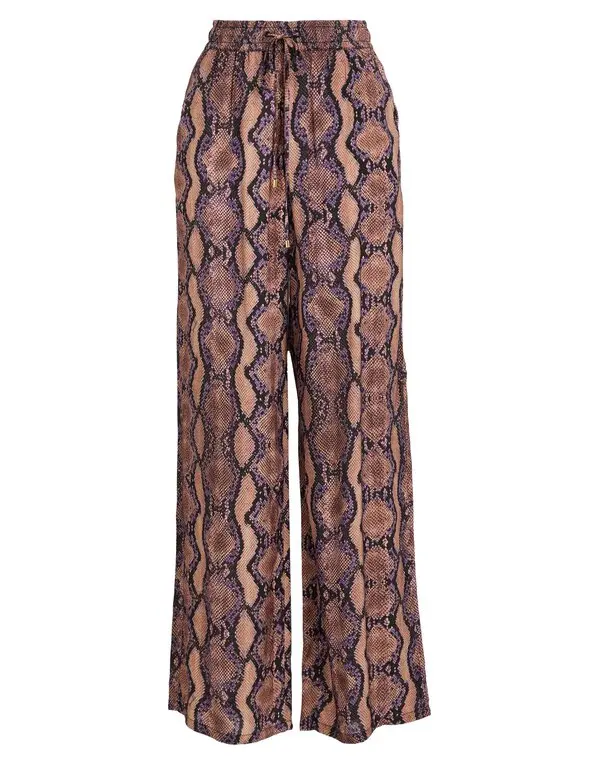 Pinko Wide-leg Viscose Pants - Brown