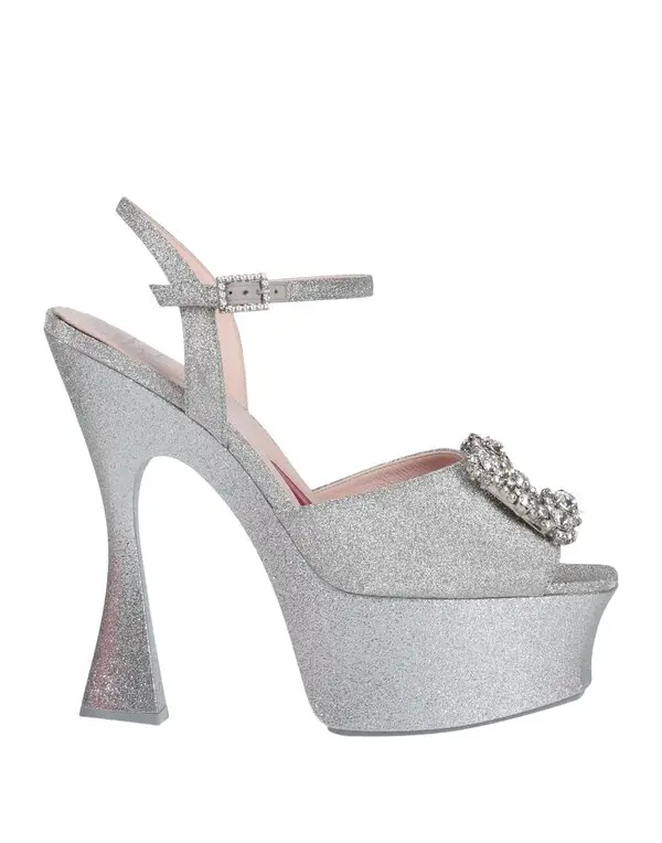 ROGER VIVIER Glittered Leather Sandals