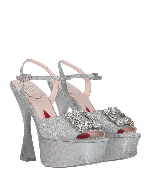 ROGER VIVIER Glittered Leather Sandals