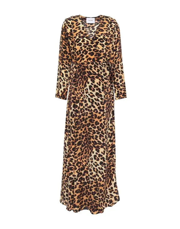 We Are Leone Leopard-print Maxi Wrap Dress