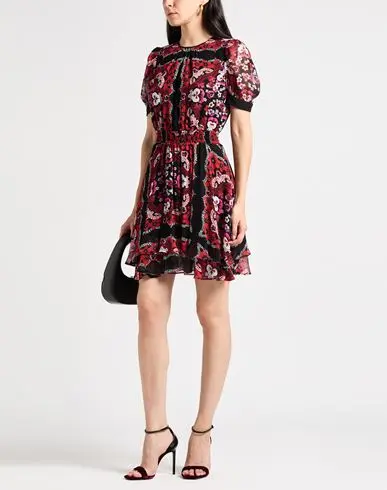 Pinko Crepe Floral-print Mini Dress