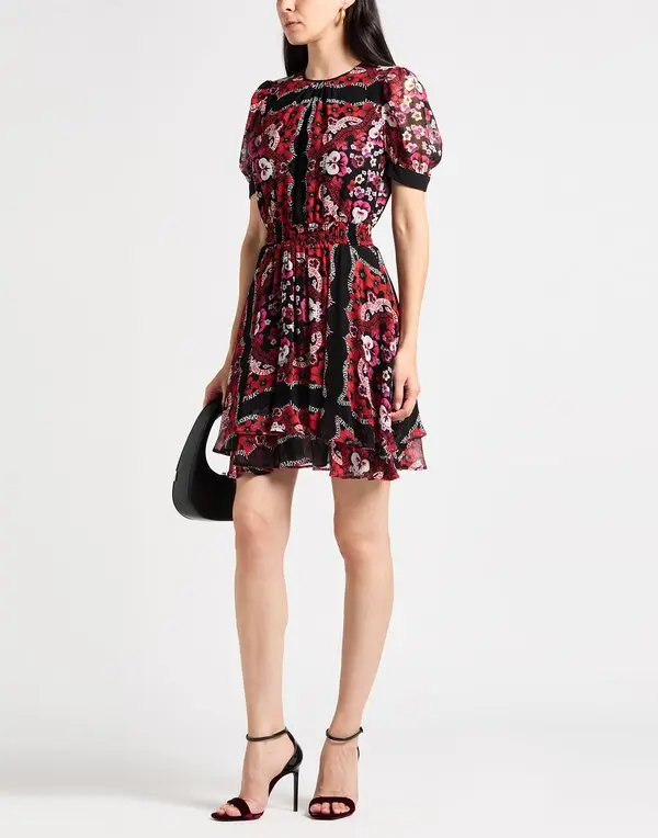 Pinko Crepe Floral-print Mini Dress