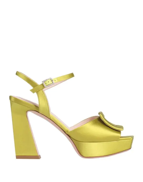 ROGER VIVIER Satin Sandals - Green