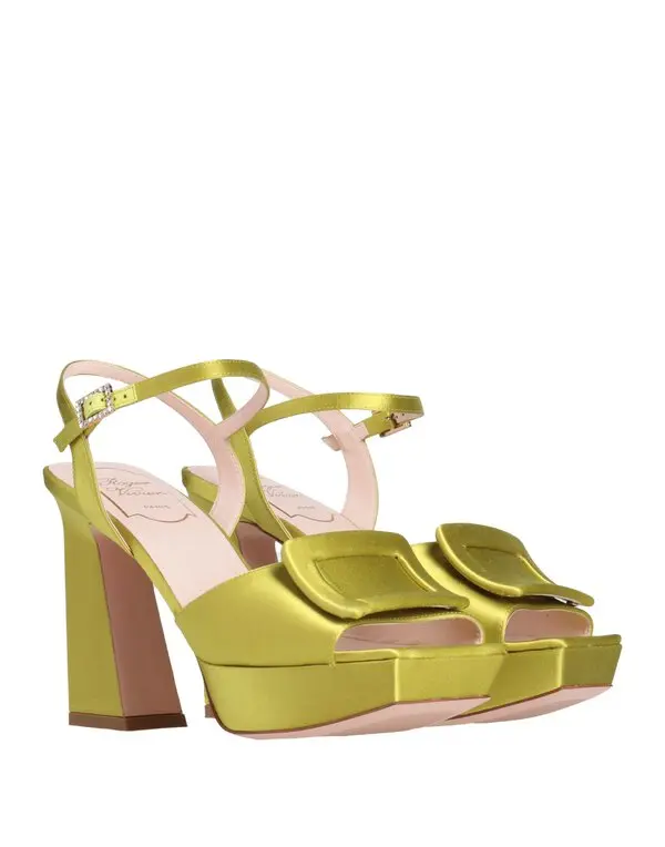 ROGER VIVIER Satin Sandals - Green