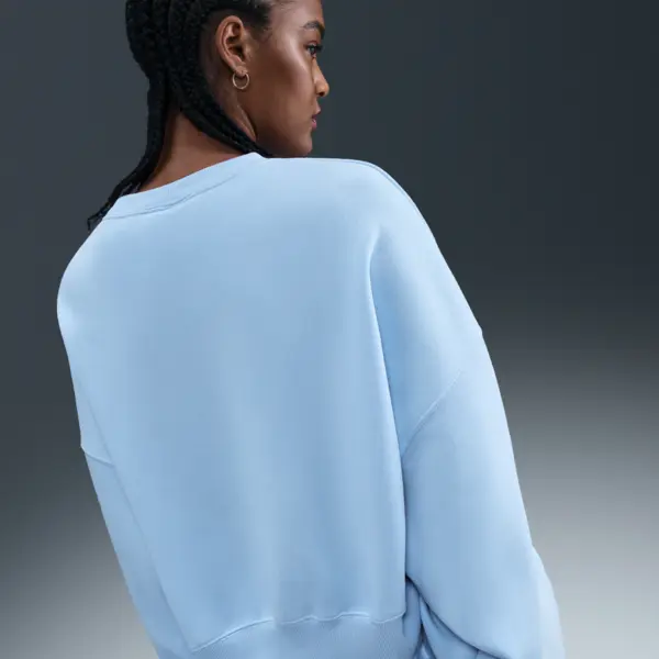 Nike Sportswear Phoenix Fleece Over-oversized Crew-neck Sweatshirt - Blue