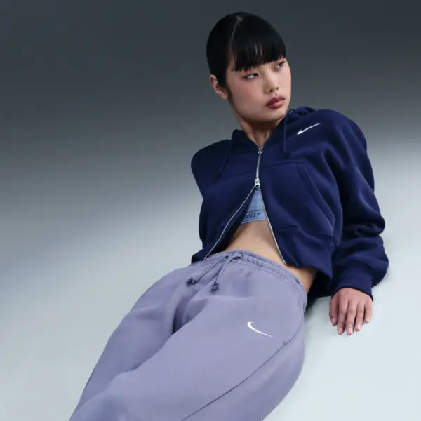 Nike Sportswear Phoenix Fleece High-waisted Oversized Sweatpants - Blue