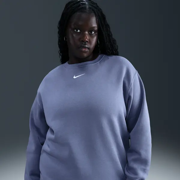 Nike Sportswear Phoenix Fleece Oversized Crew-neck Sweatshirt - Blue