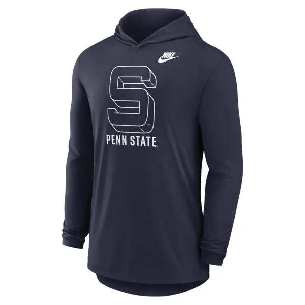 Nike Penn State Legacy Dri-fit College Long-sleeve Hooded T-shirt - Blue
