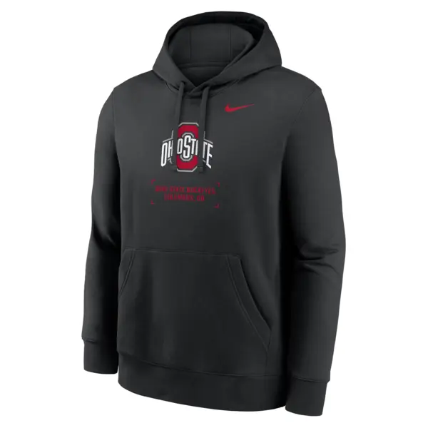 Nike Ohio State Club Basketball 2-hit College Pullover Hoodie - Black