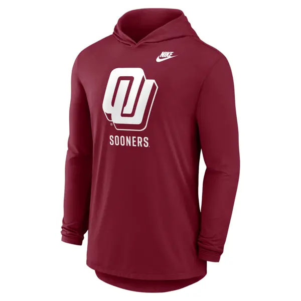 Nike Oklahoma Legacy Dri-fit College Long-sleeve Hooded T-shirt - Red