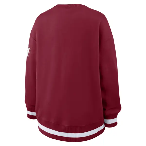 Nike Oklahoma Legacy Phoenix College Oversized Pullover Crew - Red
