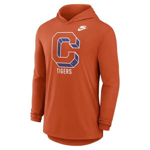Nike Clemson Legacy Dri-fit College Long-sleeve Hooded T-shirt - Orange