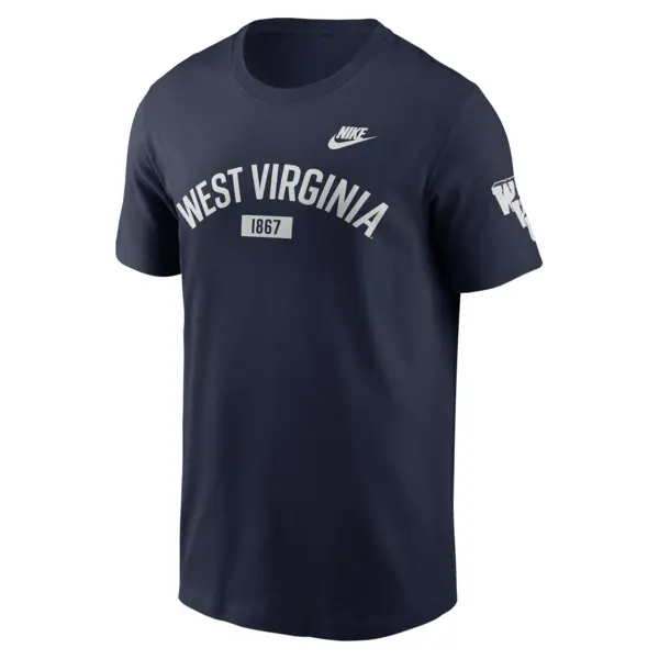 Nike West Virginia Legacy Arch 2-hit College T-shirt - Blue