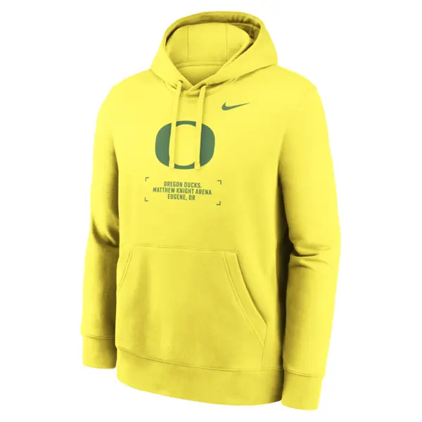 Nike Oregon Club Basketball 2-hit College Pullover Hoodie - Yellow