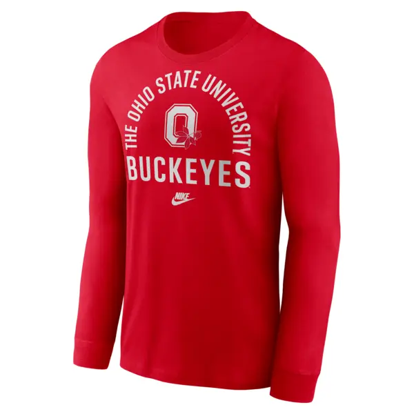 Nike Ohio State Legacy Arched Logo College Long-sleeve T-shirt - Red