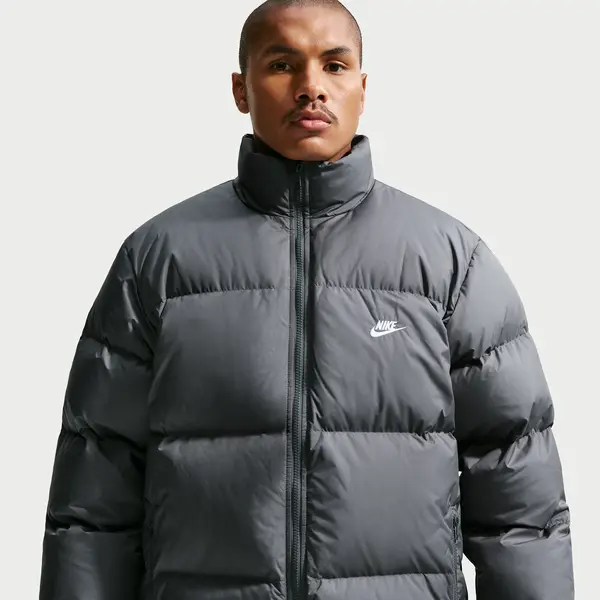 Nike Club Therma-fit Down Puffer Jacket - Grey
