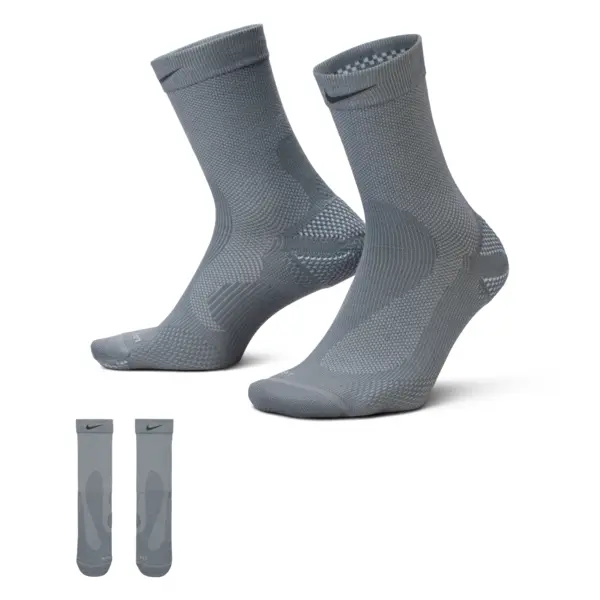Nike Running Lightweight Wool Crew Socks - Grey