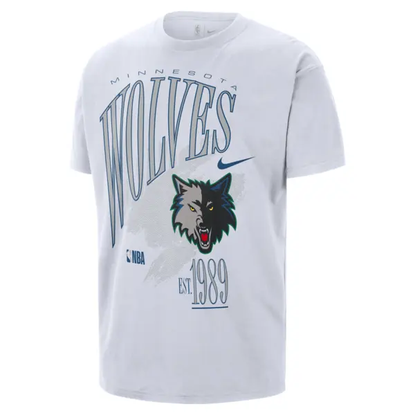 Nike Minnesota Timberwolves Hardwood Classics Vintage Short-sleeve Ringer T-shirt - White
