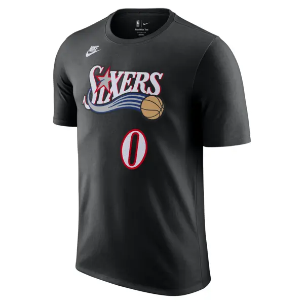 Nike Philadelphia 76ers Hardwood Classics Essentials Nba T-shirt - Black