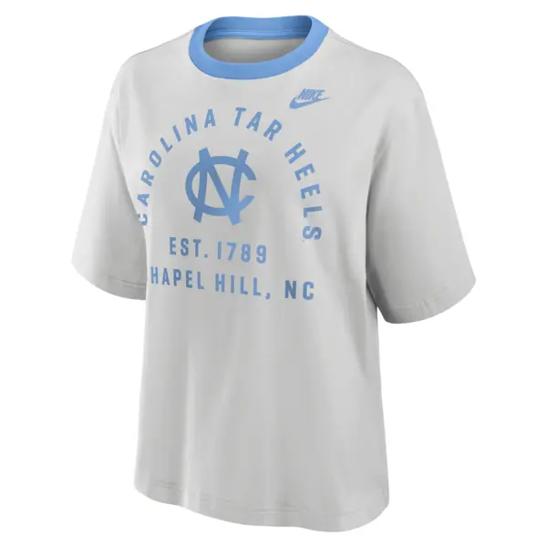 Nike North Carolina Legacy Arch Script Boxy College T-shirt - Grey
