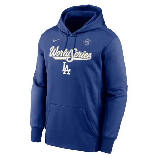 Nike Los Angeles Dodgers 2025 World Series Authentic Collection Therma Mlb Pullover Hoodie - Blue