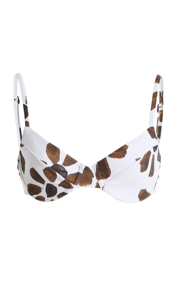 ZULU & ZEPHYR Balconette Bra Cup Bikini Top - Brown