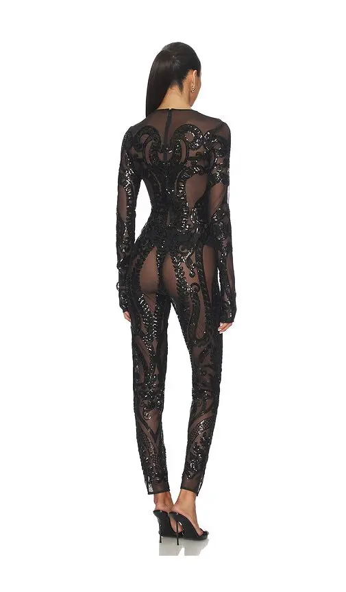 Norma Kamali Long Sleeve Crew Neck Catsuit