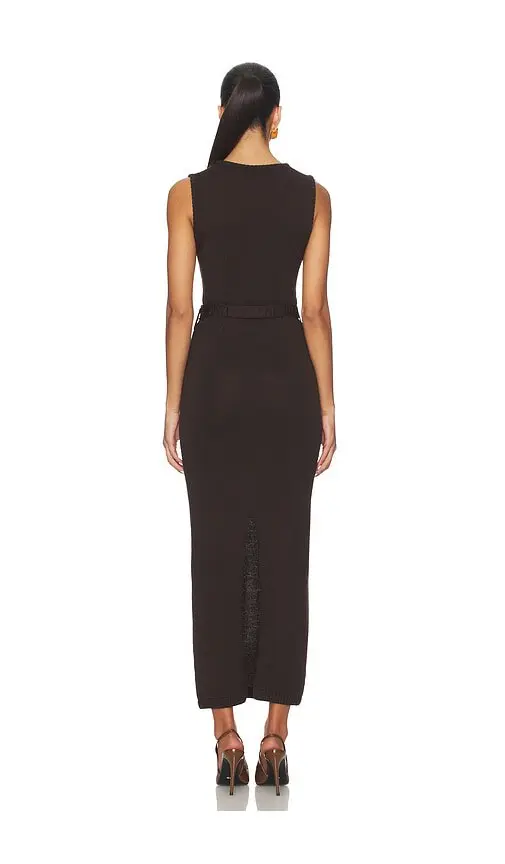 ROWEN ROSE X Boatneck Midi Dress
