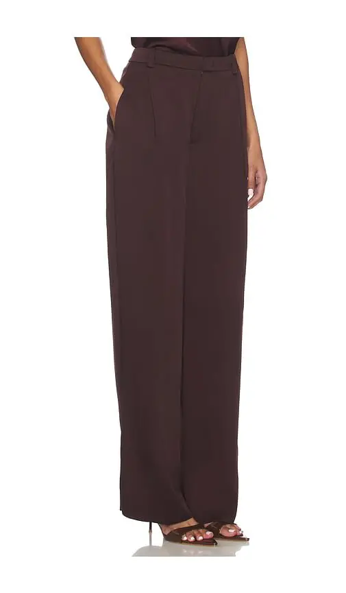 Vince Mid Rise Wide Leg Pleated Trouser - Fig
