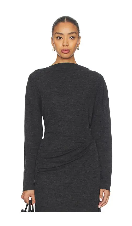 Vince Draped Slash Neck Top