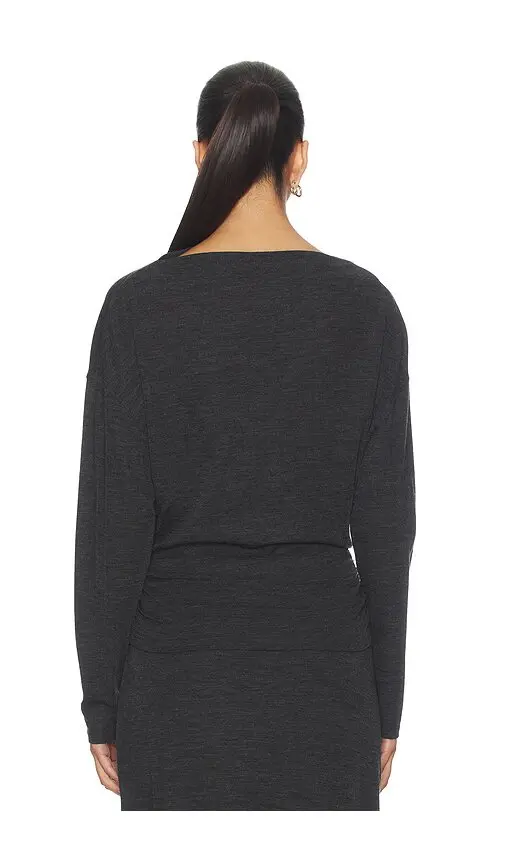 Vince Draped Slash Neck Top