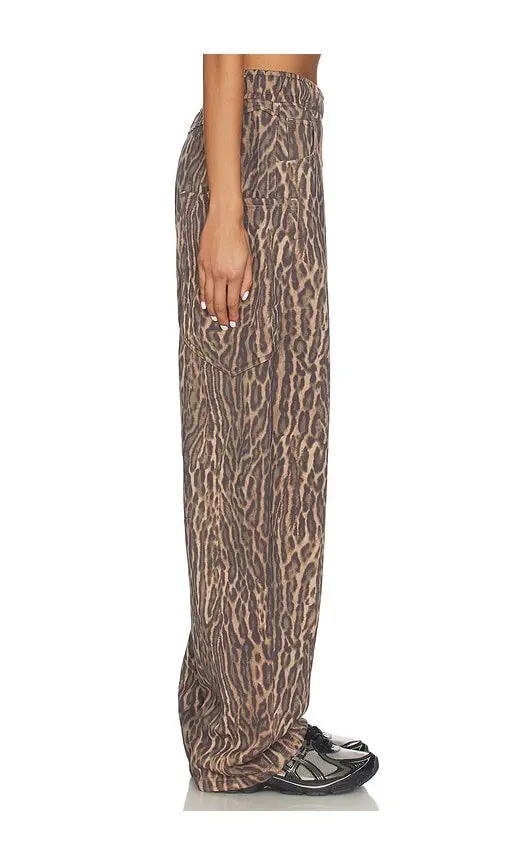 AFRM Ryan Barrel Sweatpant - Olive Leopard
