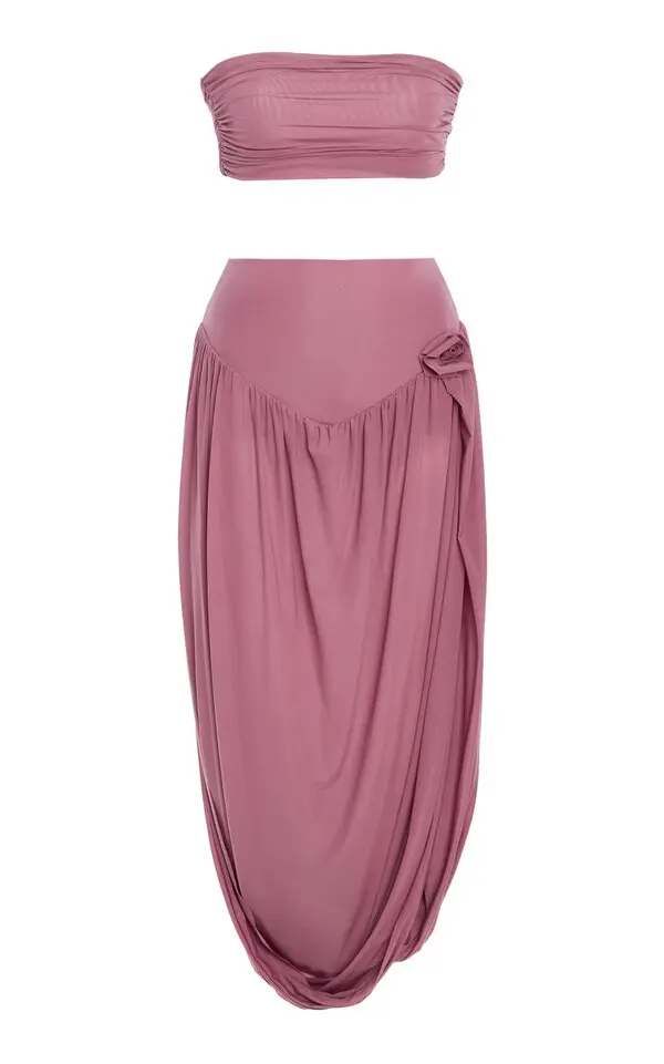MAYGEL CORONEL Noreiga Jersey Skirt Set - Purple