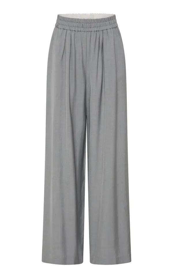 ST. AGNI Wide-leg Pull-on Pants - Grey