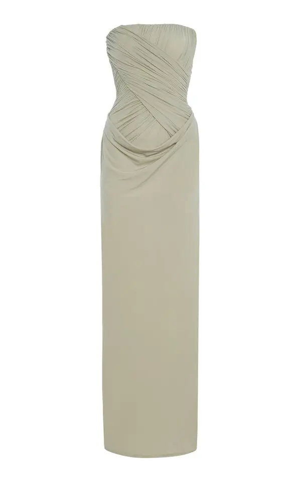 MAYGEL CORONEL Gorgonia Jersey Maxi Dress - Green