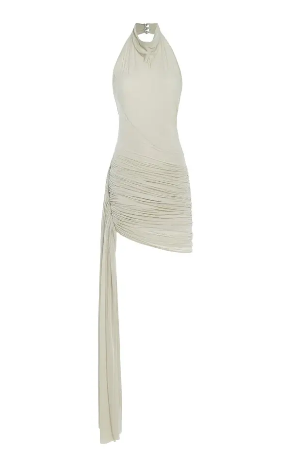 MAYGEL CORONEL Villa Jersey Mini Halter Dress - Green