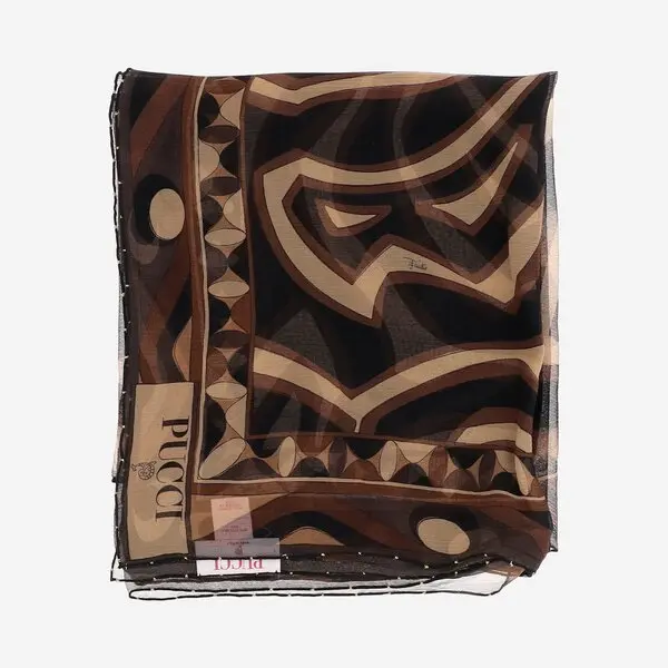 Emilio Pucci Printed Silk Scarf - Red