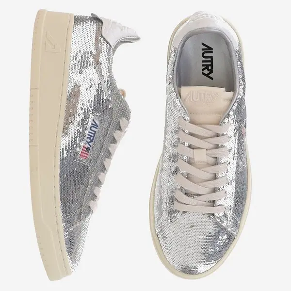 AUTRY Dallas Low 'sparkling' Sneakers - Silver