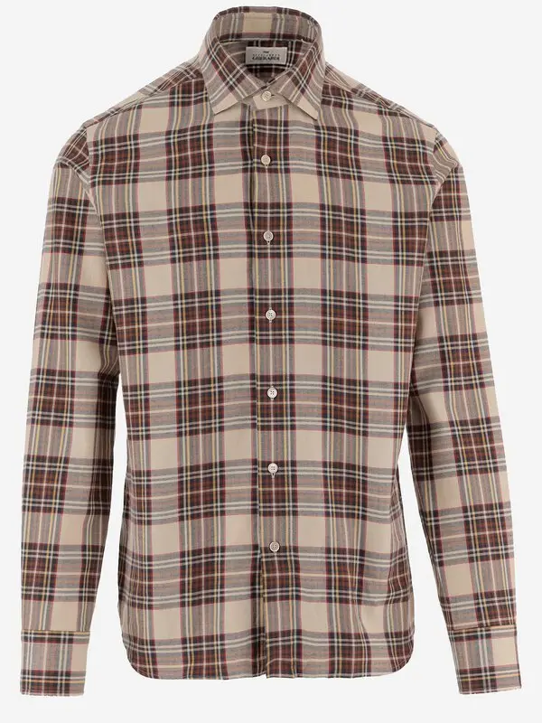 ALESSANDRO GHERARDI Cotton Shirt With Checked Pattern