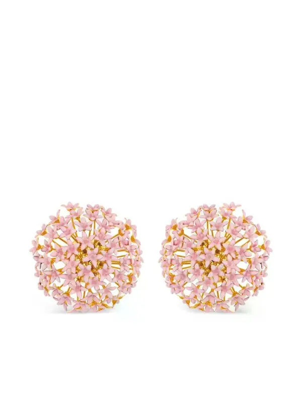 Oscar De La Renta Foxglove Pompom Clip-on Earrings - Gold
