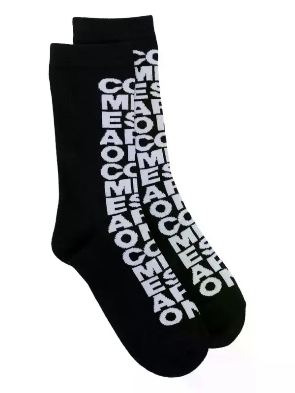 Comme Des Garçons Logo-motif Socks - Black